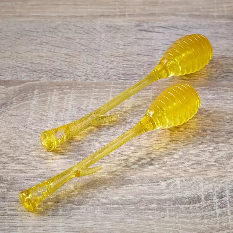 Golden Drizzle: Glass Honey Dipper Set (2-Piece) – Le Decor Cove