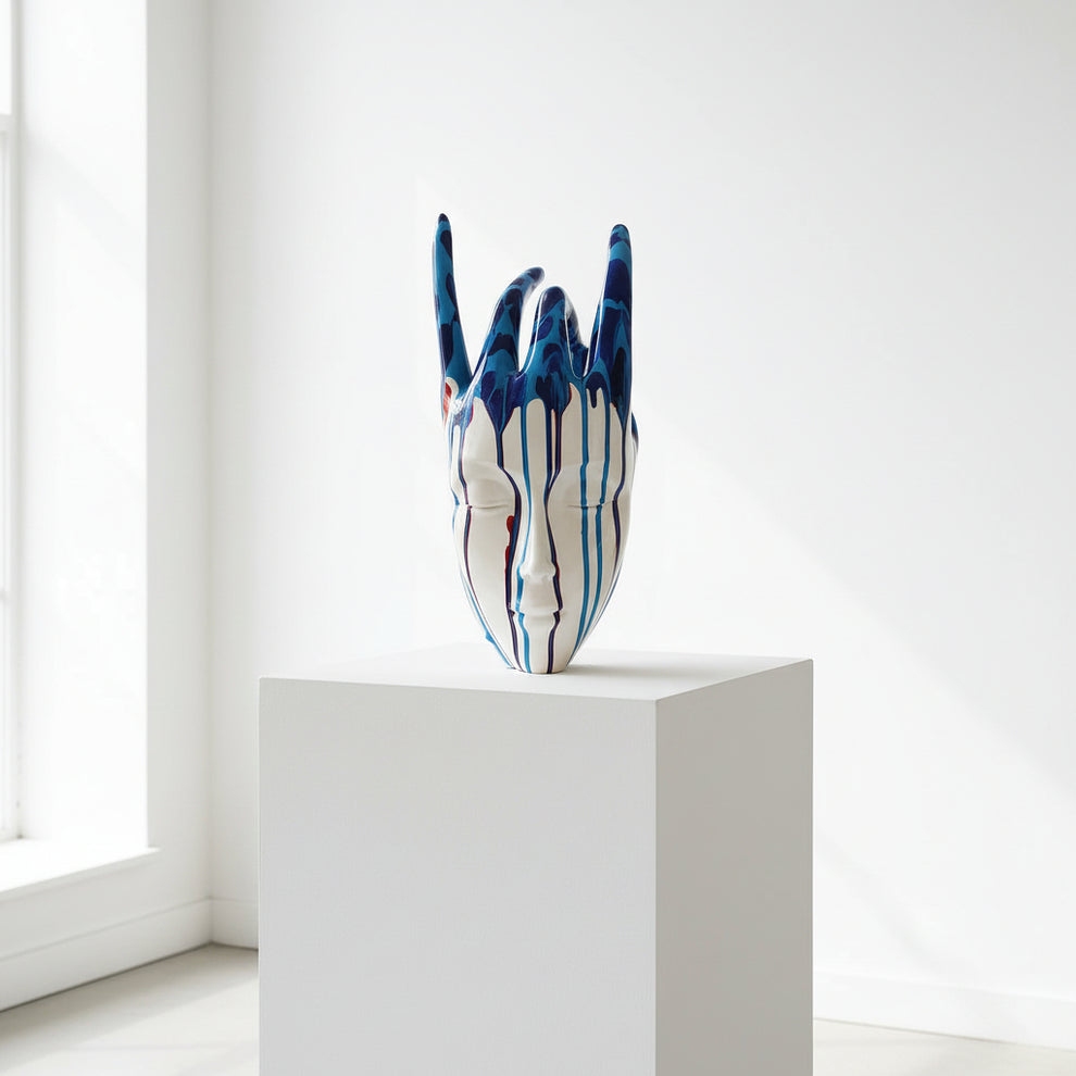 Dripping Serenity - Modern Abstract Bust Sculpture – Le Decor Cove