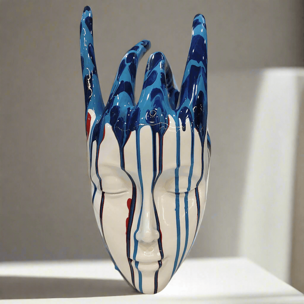 Dripping Serenity - Modern Abstract Bust Sculpture – Le Decor Cove